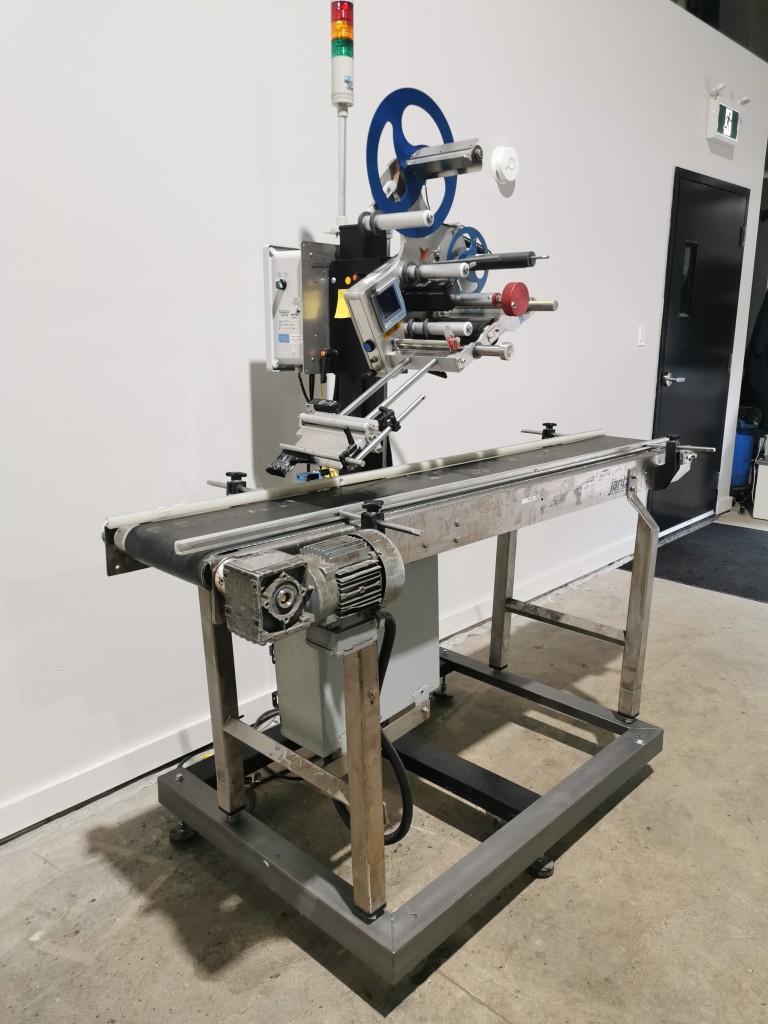 Nita Labeler on a stand with Conveyor AE612-MK11-LH (Labelers, Wipe On ...